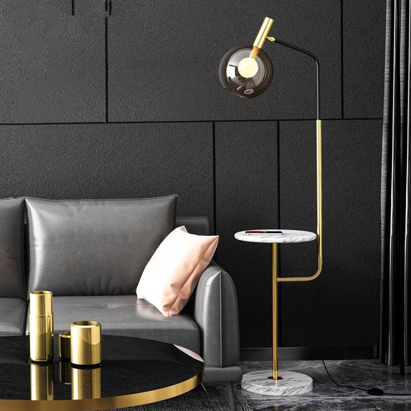 Modern Glass Table Standing Lamp – Varien Designs